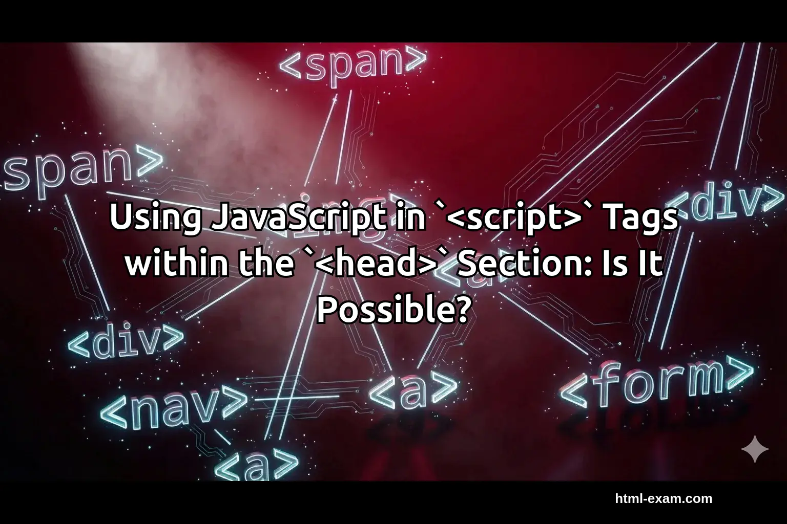 Using JavaScript in ` ` Tags within the ` ` Section: Is It Possible?